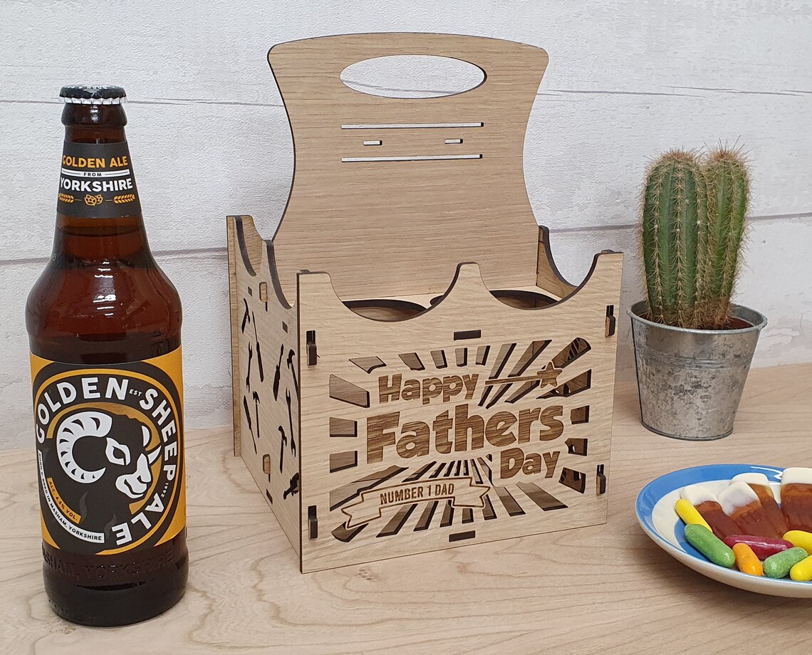 Personalised Drinks Beer Crate Gift for Him Fathers Day - Etsy UK