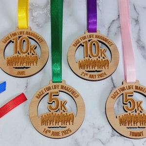 Personalised Running Medal Award | Race for Life | 10k | 5k | Marathon ...