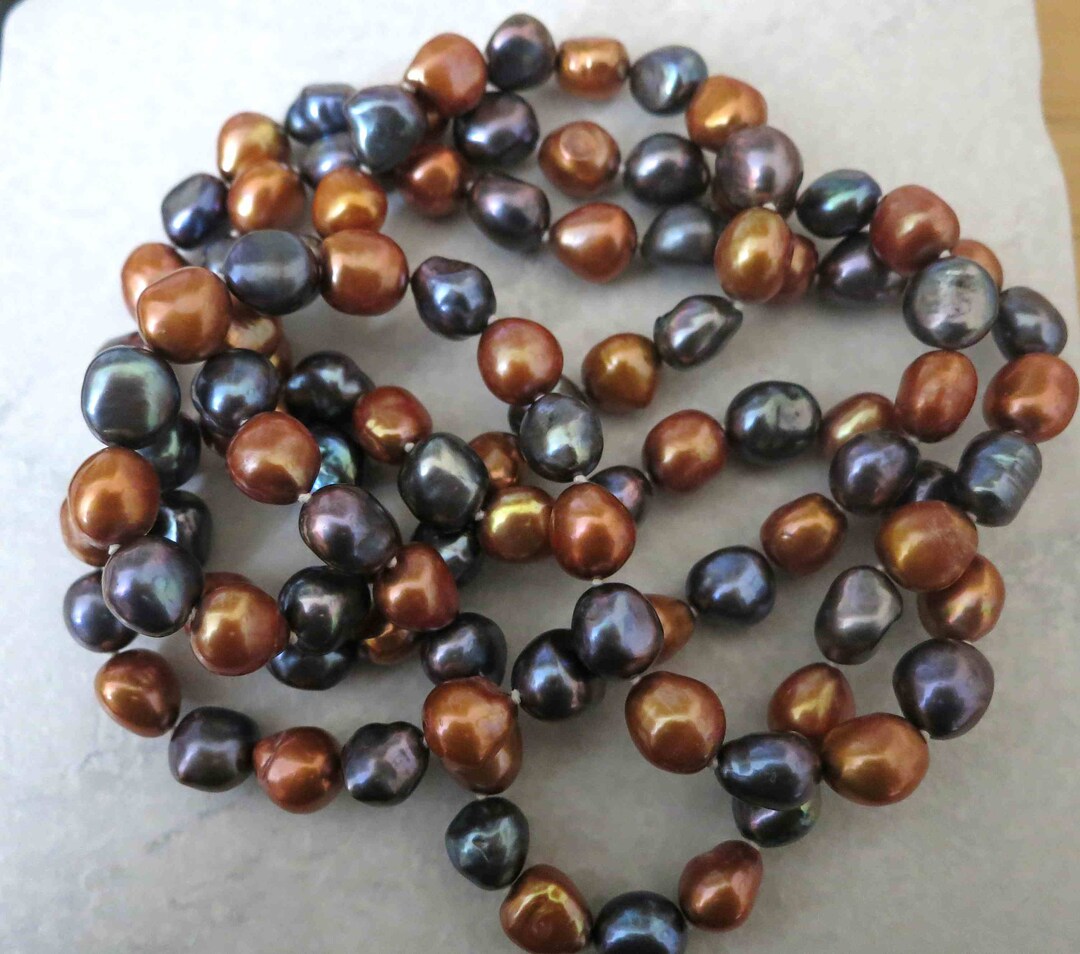 Freshwater Pearl Necklace 46, Sundance Art Deco Flapper Freshwater ...