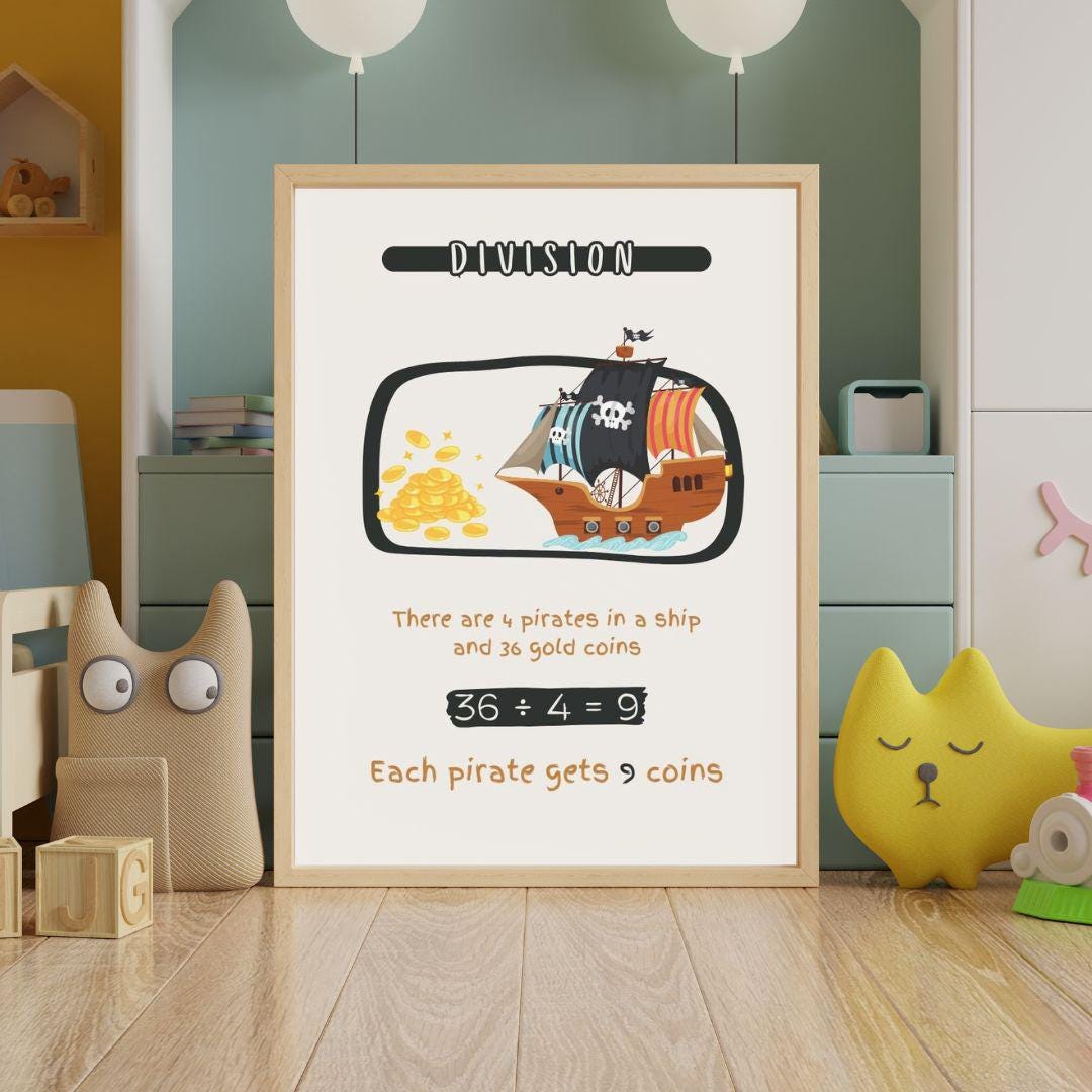 Set of 20 Math Wall Art for Kids | Math Poster for Classroom Education ...