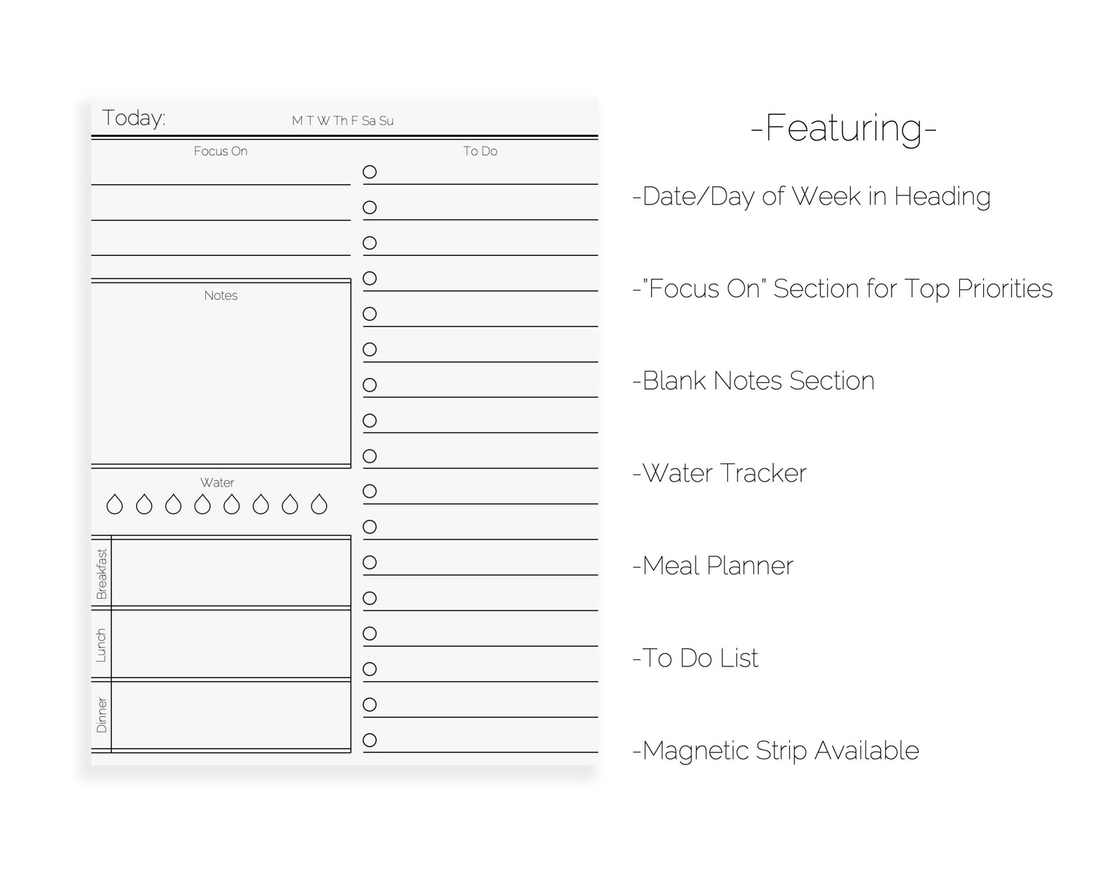 Daily Planner Notepad Daily Schedule Notepad Planner Daily | Etsy