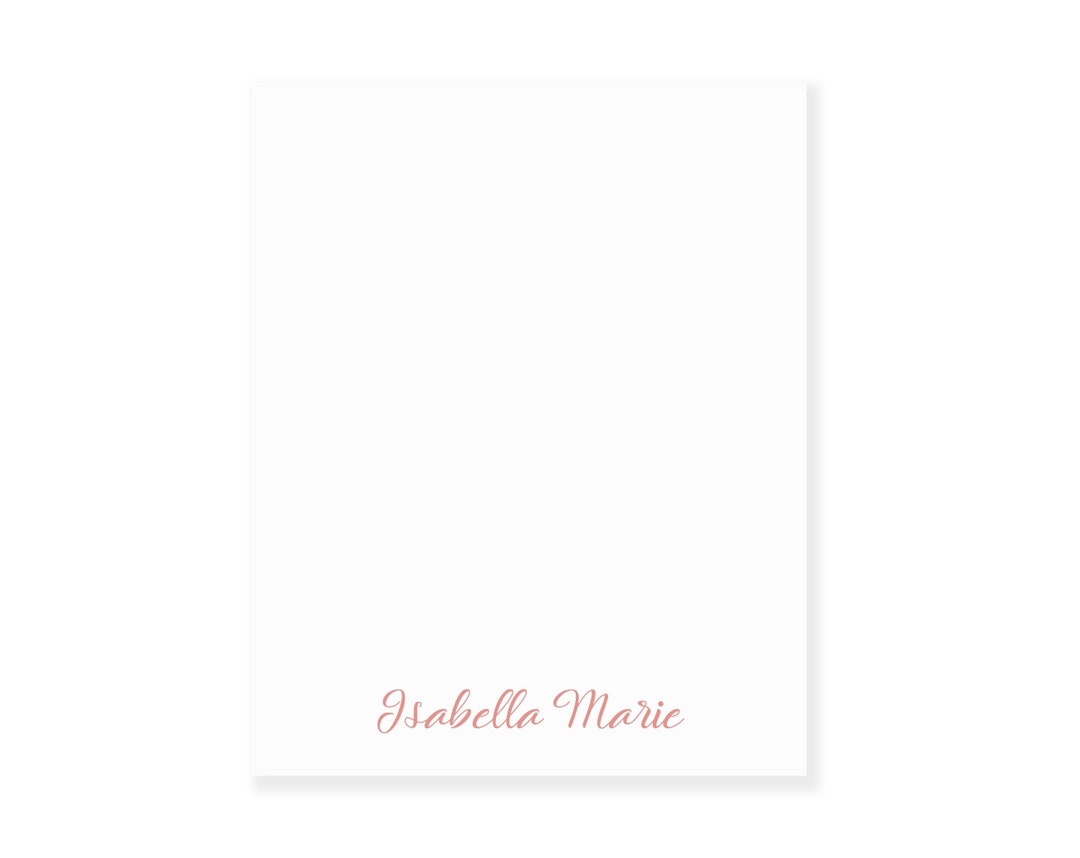 Personalized Simple Script Name 50 Sheet Notepad | Custom Notepad With ...