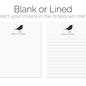 Personalized Bird Notepad With Name | Custom Bird Notepad Gift | Lined ...