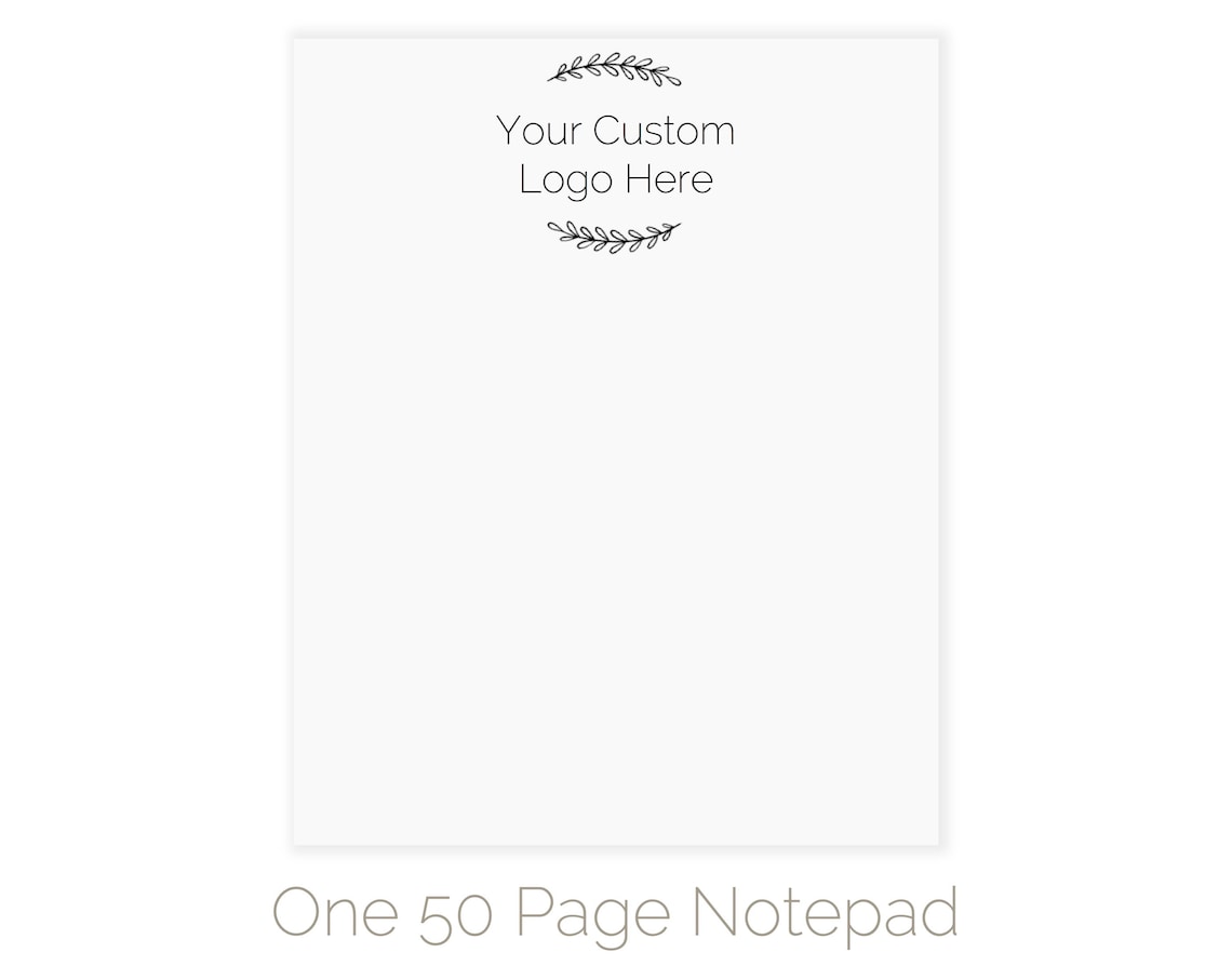 Custom Logo Notepads for Your Business Your Personalized - Etsy