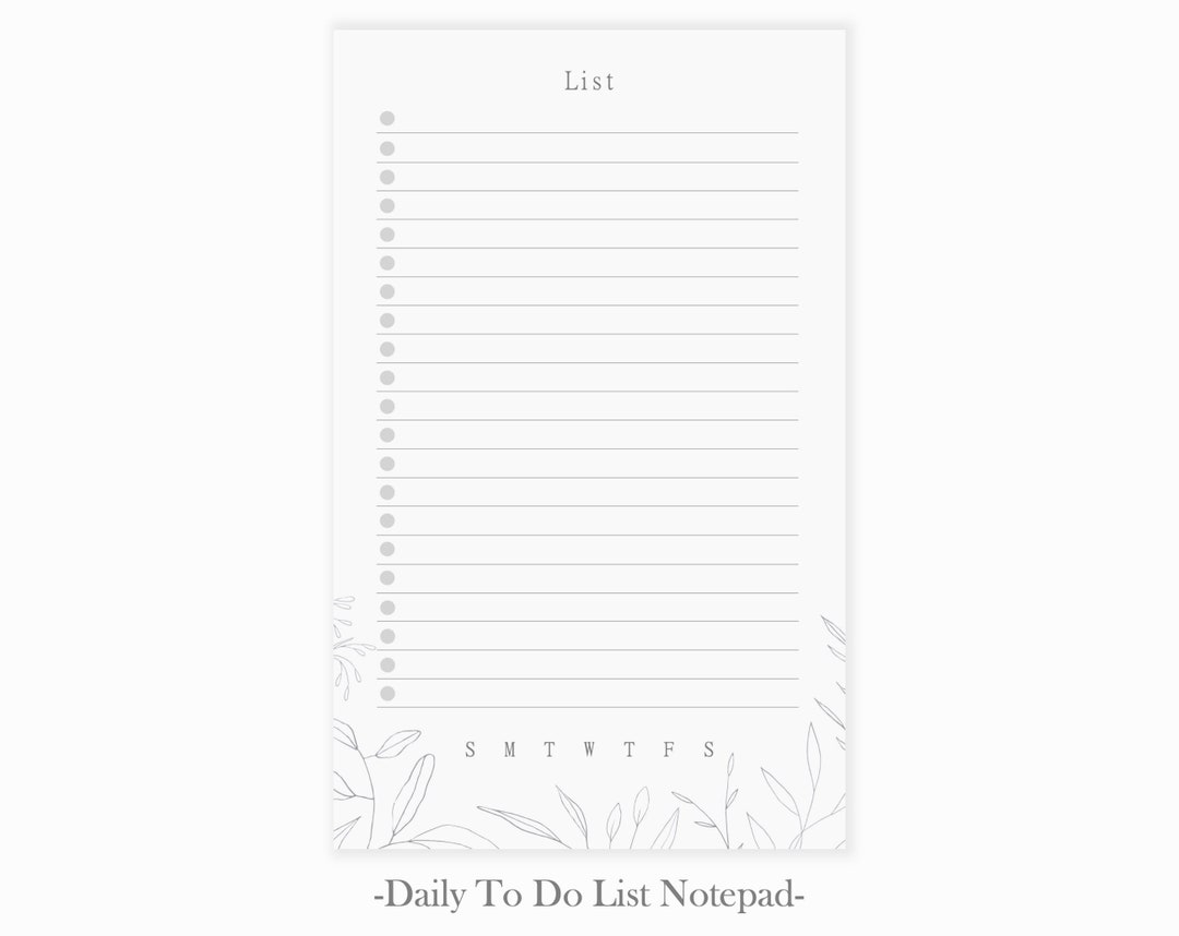 Modern Floral to Do List | Magnetic to Do List Notepad | Daily Tasks ...