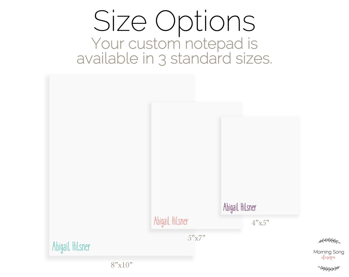 Personalized Notepad With Name Custom Notepad Custom | Etsy