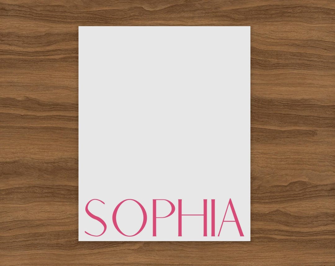 Personalized Notepad Stationery, Custom Notepad With Name, Cute Custom ...