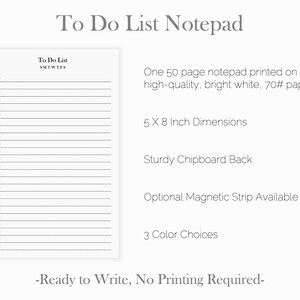 Daily to Do List Notepad | Desk Planner With Checkboxes | Weekly to Do ...