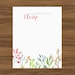 Personalized Floral Notepad With Custom Name Pink and Blue Flower ...