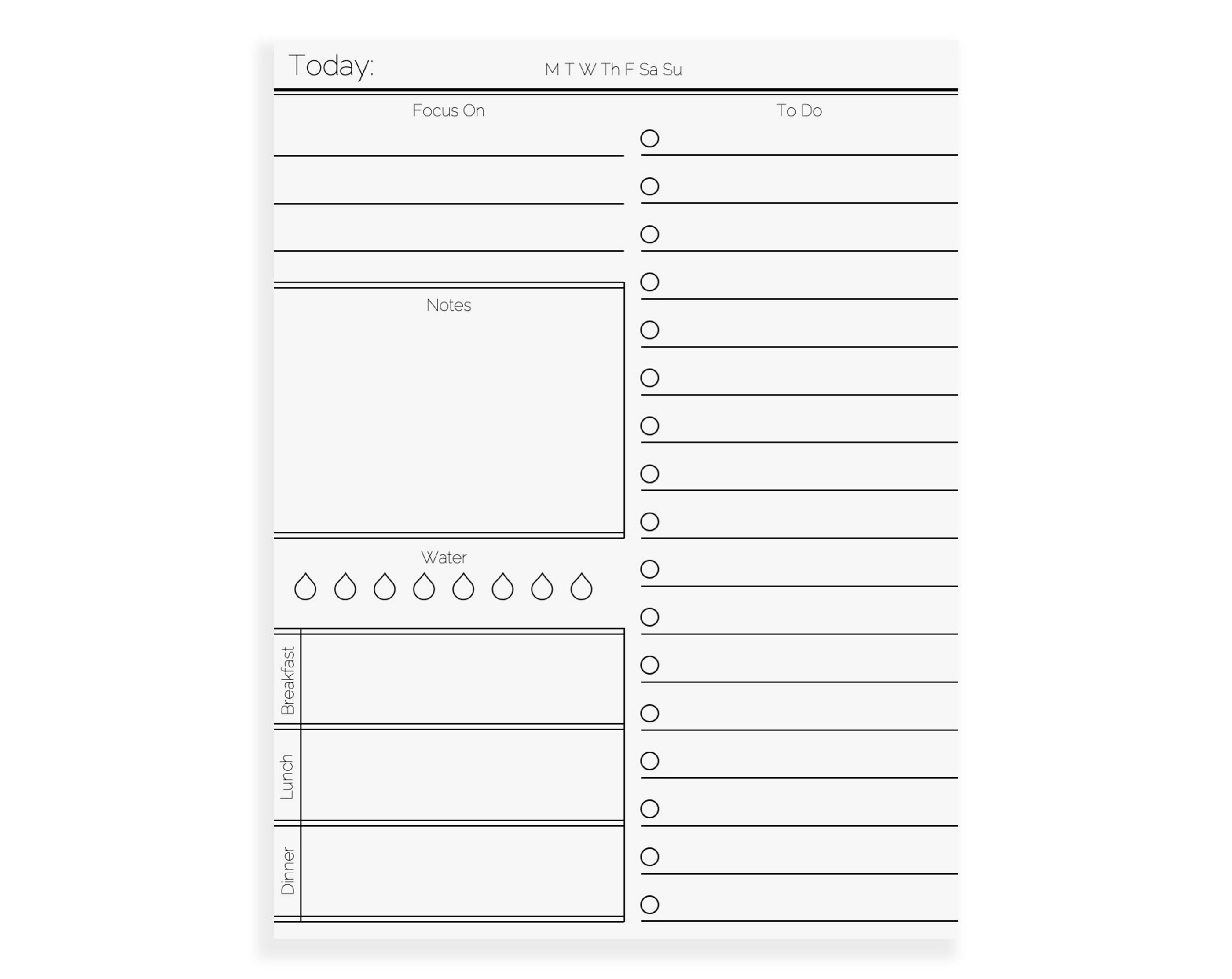 Daily Planner Notepad Daily Schedule Notepad Planner Daily | Etsy