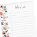 Personalized to Do List Pink Floral Notepad Custom Planner - Etsy
