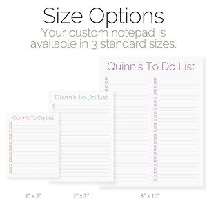 Simple Personalized to Do Checklist Notepad Custom Check Box - Etsy