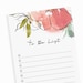 Pastel Garden Floral Notepad Set of 3 Magnetic to Do List Desk Pad ...