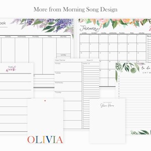 Wildflower Weekly Planner Notepad | 8x10 Floral Notepad Planner Family ...