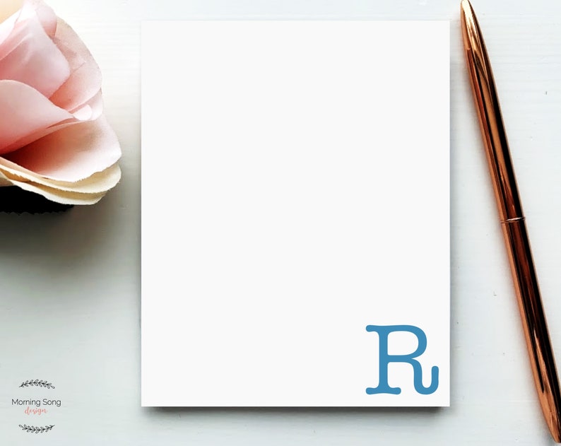 Custom Monogram Notepad Personalized Notepad Letter - Etsy
