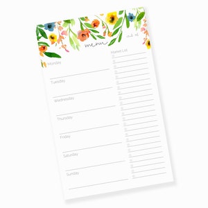 Floral Planner Notepad Bundle | Notepad Planner Set | Spring Flowers ...