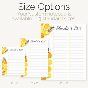 Personalized Honey Bee to Do List Notepad | Custom Planner With Check ...