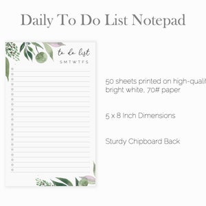 Magnetic to Do List Notepad | Daily Tasks Checklist Notepad for Fridge ...