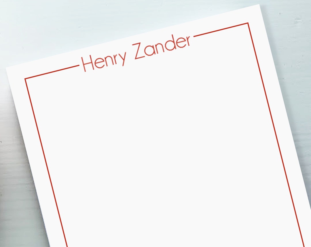 Personalized Notepad for Men | Man's Custom Notepad | Simple Lined to ...