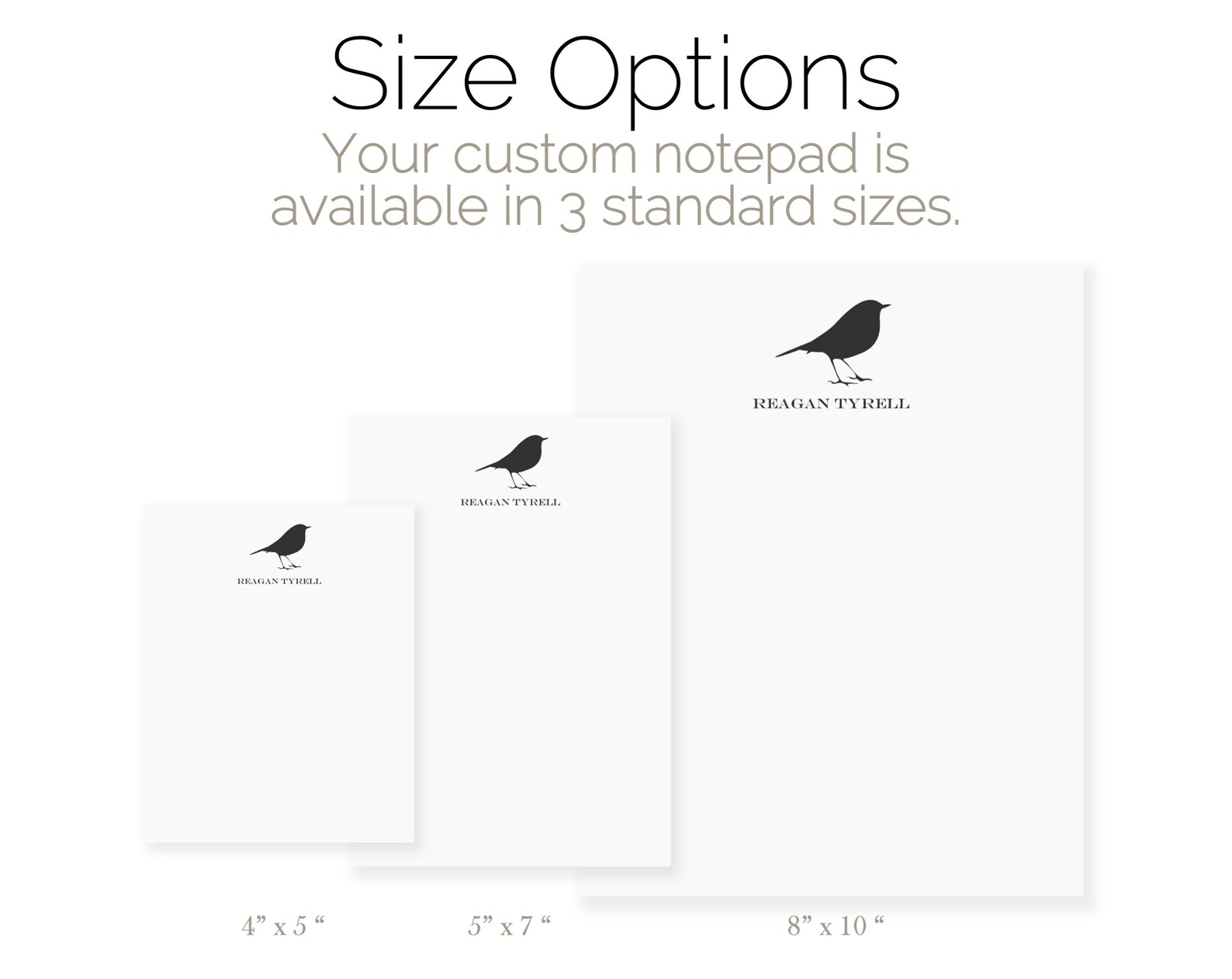 Personalized Bird Notepad With Name Custom Bird Notepad Gift - Etsy