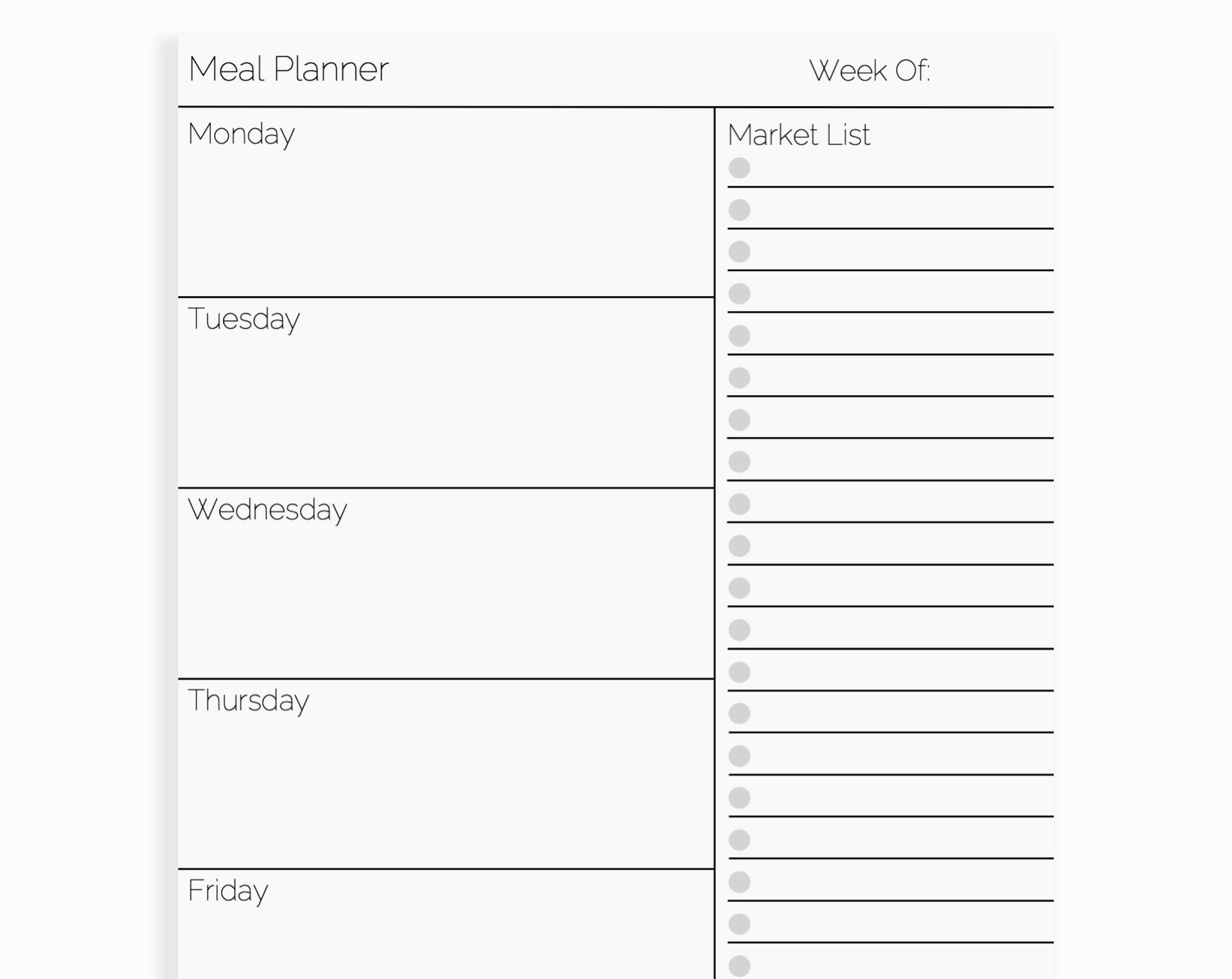 Weekly Meal Planner Notepad Magnetic Menu Planner Notepad | Etsy