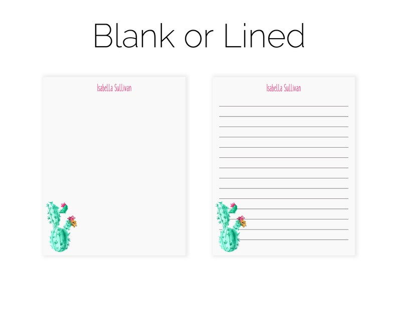 Personalized Cactus Notepad Cactus Memo Pad Teacher - Etsy