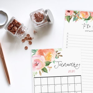 Pink Floral to Do List Notepad | Daily Tasks Checklist Notepad for ...