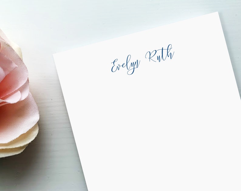 Personalized Notepad With Name Simple Feminine Script Custom - Etsy
