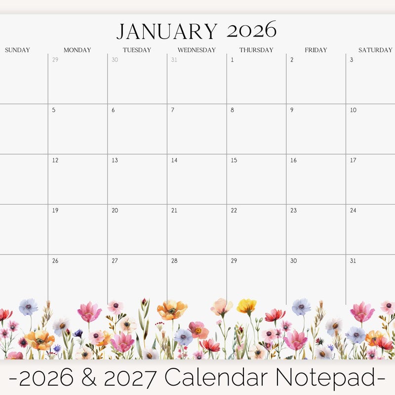 Monthly Desk Pad - Etsy