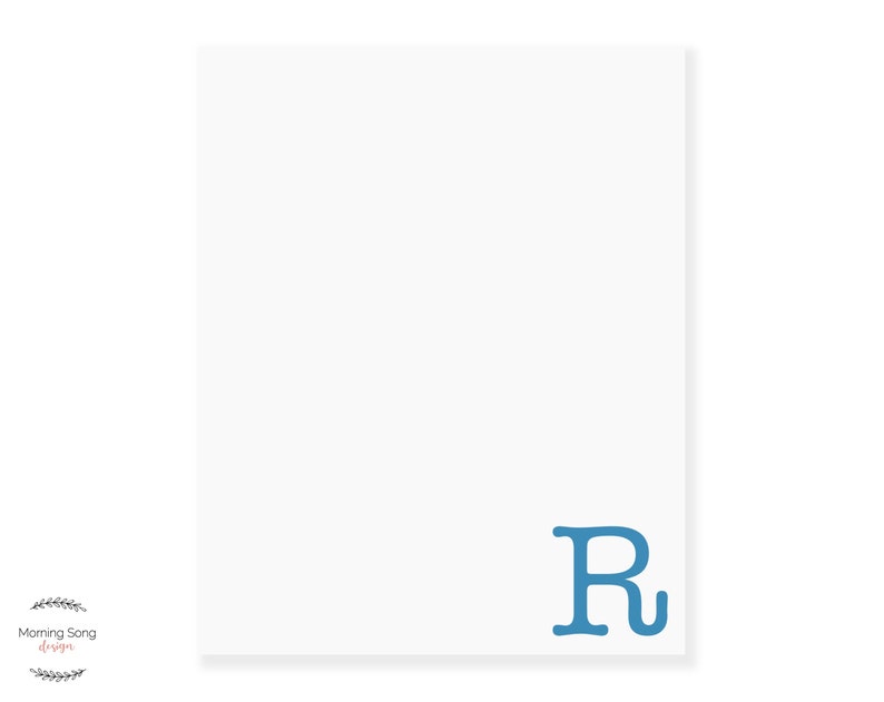 Custom Monogram Notepad Personalized Notepad Letter - Etsy