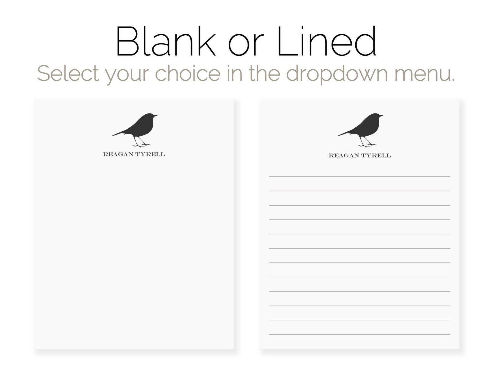 Personalized Bird Notepad With Name Custom Bird Notepad Gift - Etsy