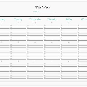 Weekly to Do List Notepad | Weekly Planner Notepad | Daily to Do List ...