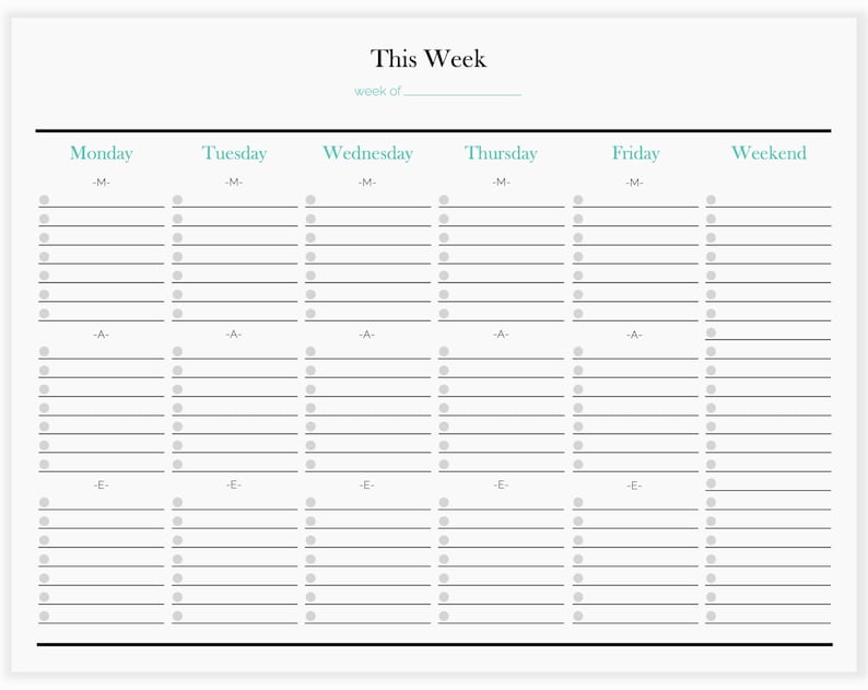 Weekly to Do List Notepad Weekly Planner Notepad Daily to - Etsy