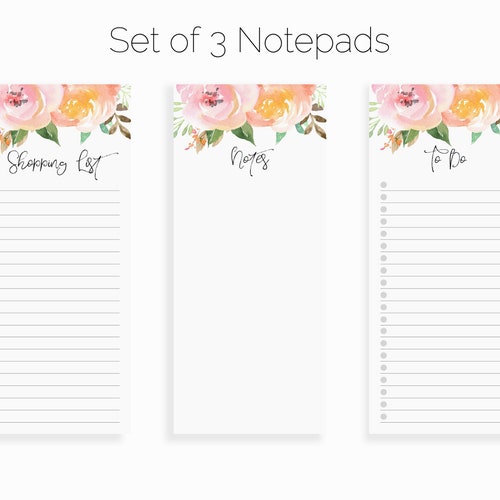 Magnetic to Do List Notepad Small Notepad Set of 3 to Do - Etsy