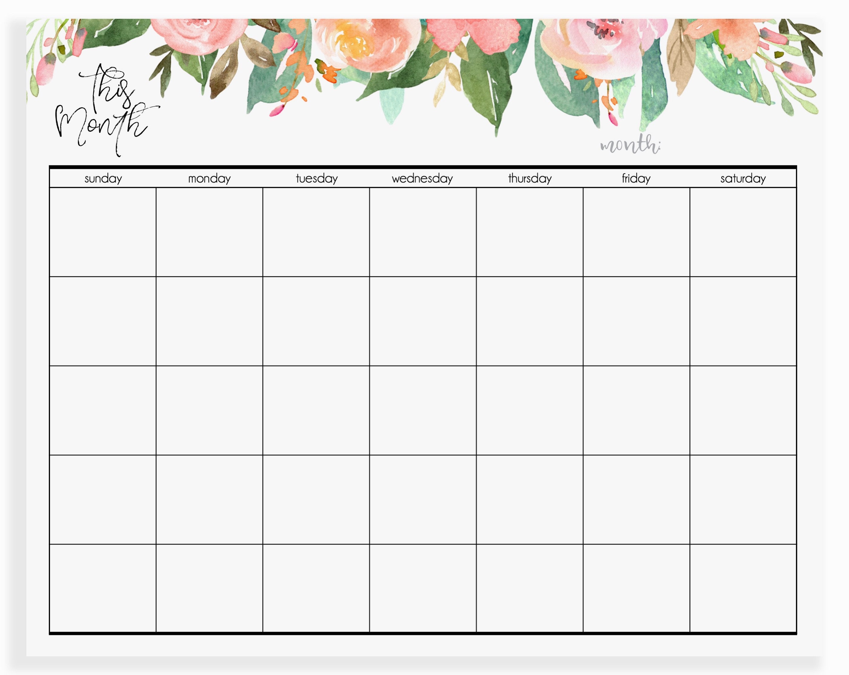Pink Flower Monthly Planner Notepad 2023 Monthly Planner - Etsy
