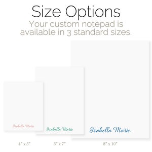 Personalized Simple Script Name 50 Sheet Notepad | Custom Notepad With ...