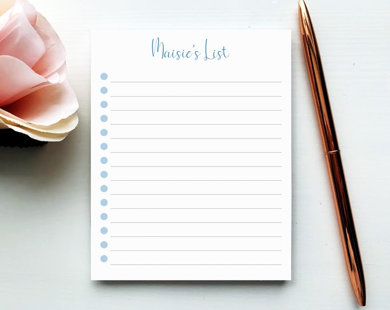 Custom To Do List Notepad Personalized Checklist Notepad | Etsy