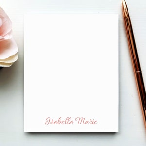 Personalized Simple Script Name 50 Sheet Notepad Custom - Etsy