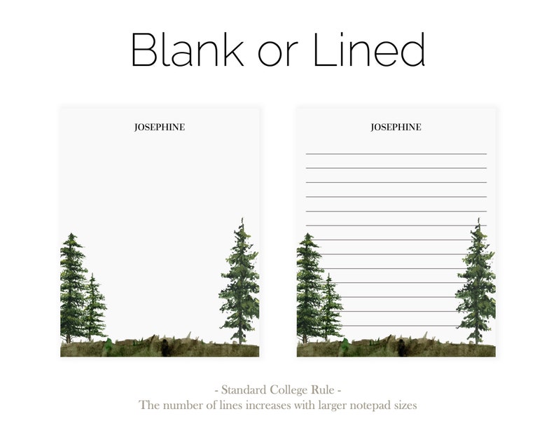 Pine Tree Notepad Custom Notepad Nature Theme Outdoors - Etsy Pine Tree Notepad Custom Notepad Nature Theme Outdoors - Etsy