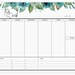 Weekly Planner Pad Blue Floral Weekly Desktop Planner Day Schedule ...