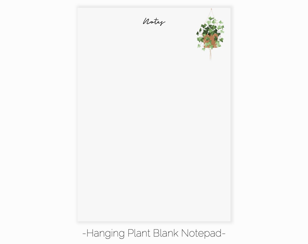 Hanging Plant Notepad | Magnetic Notepad | Teacher Notepad Gift | Basic ...