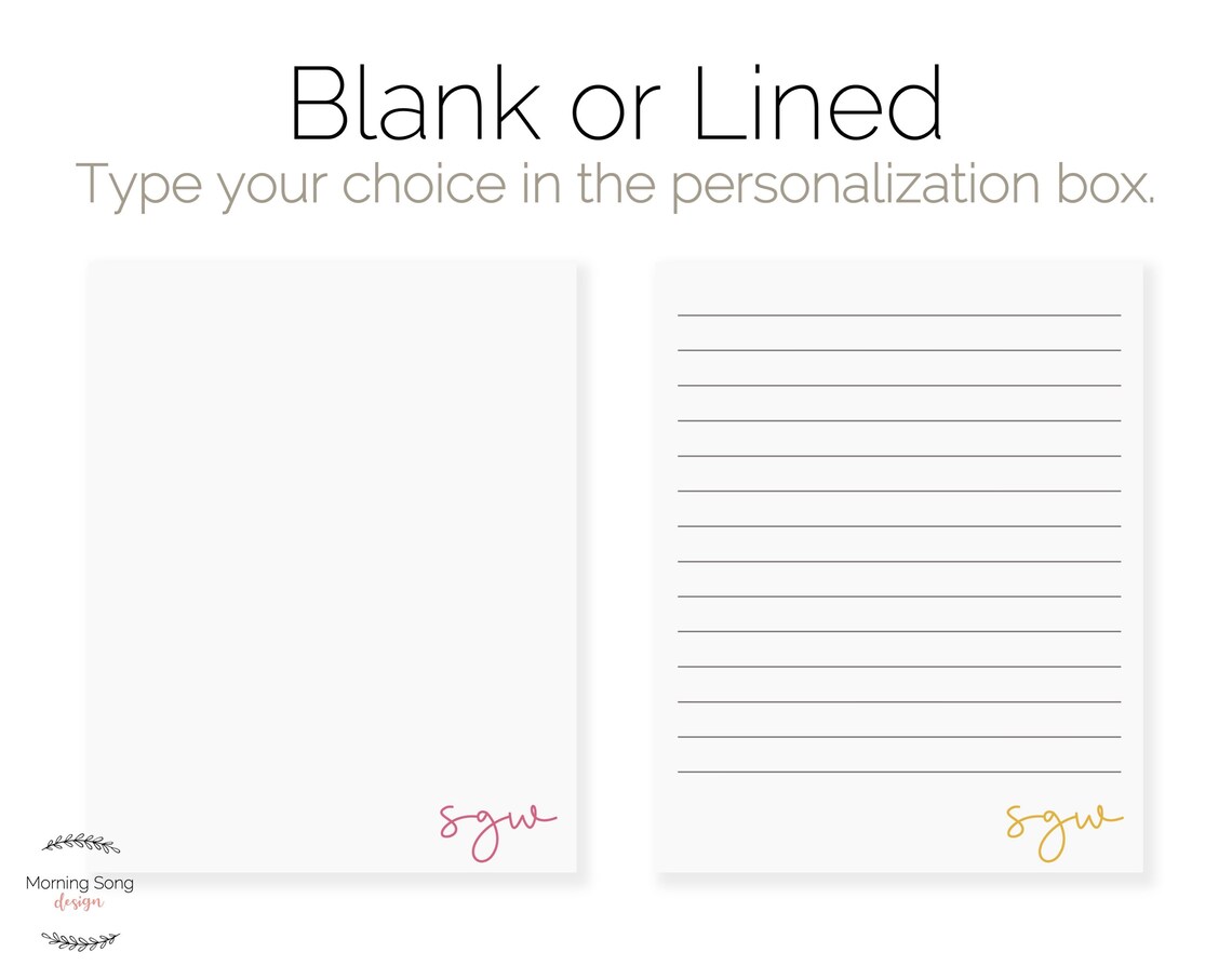 Personalized Monogram Notepad Notepad With Monogram Paper - Etsy