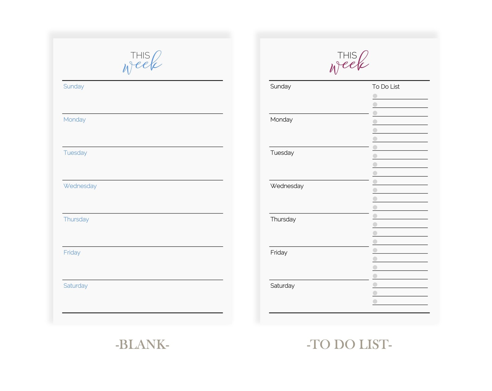Simple Weekly Planner Pad | 2020 Weekly Planner | Weekly Planner ...