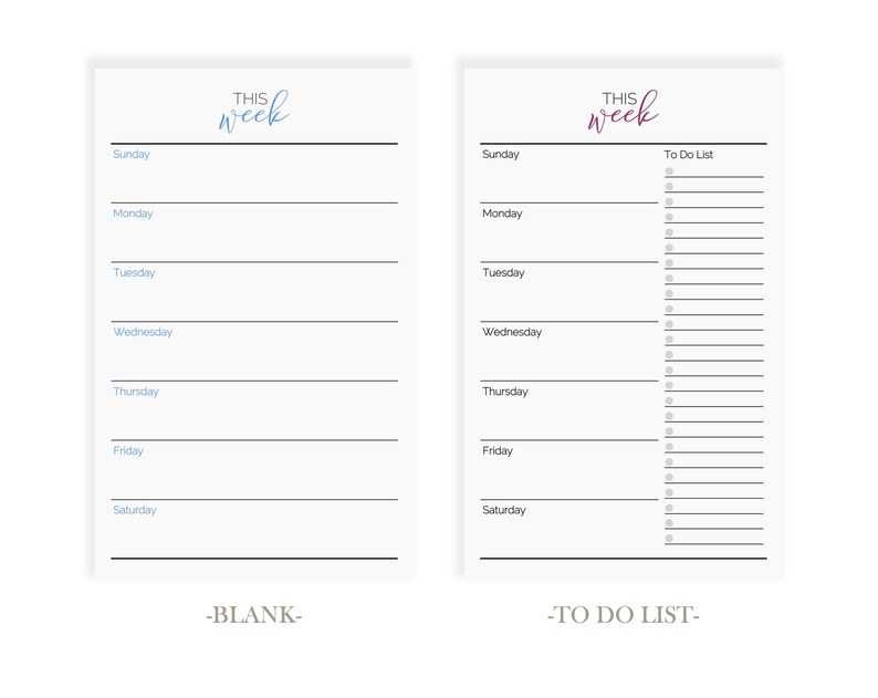 Simple Weekly Planner Pad | 2020 Weekly Planner | Weekly Planner ...