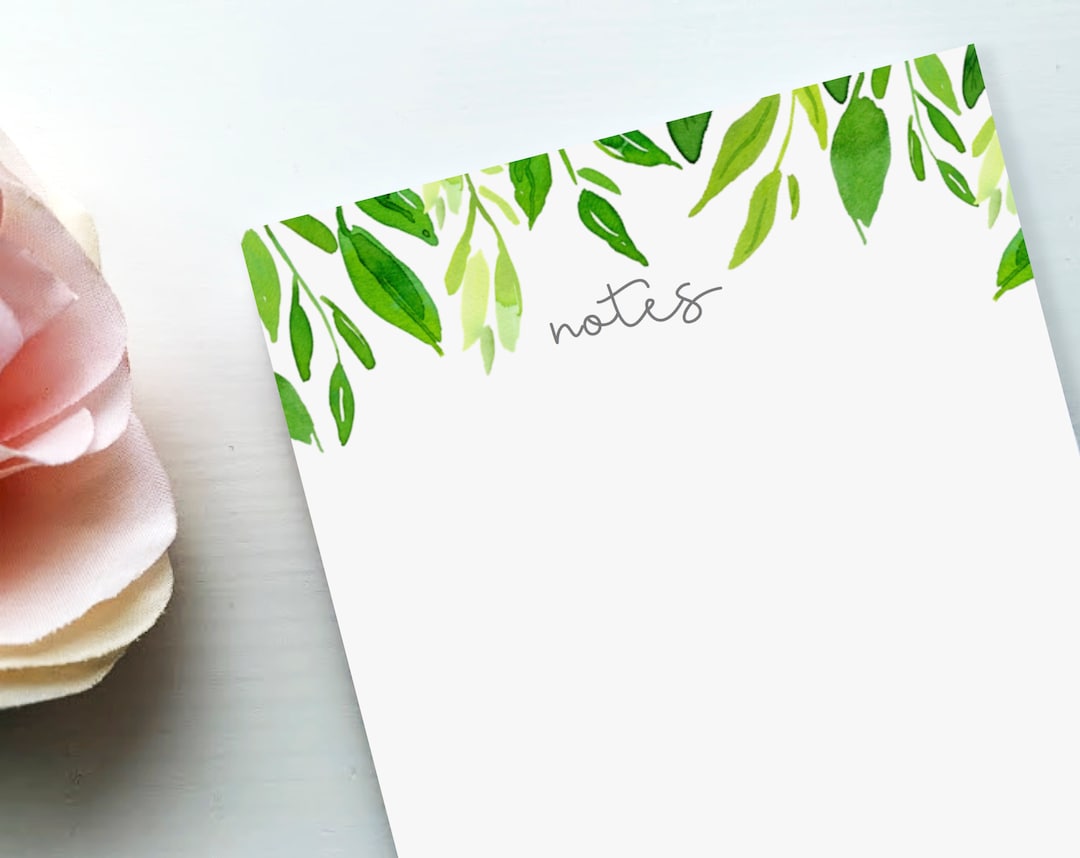 Simple Blank or Lined Notepad | Teacher Notepad Gift | Basic Notepad ...