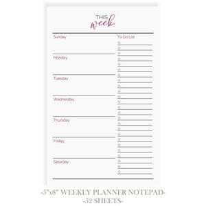 To Do List Weekly Planner Pad | 2020 Weekly Planner | Weekly Planner ...