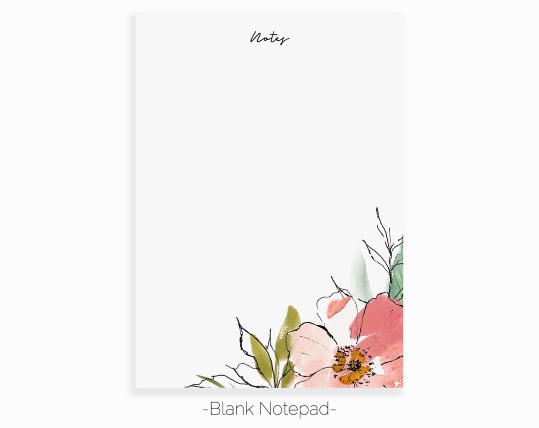 Pastel Garden Notepad | Magnetic Notepad | Teacher Notepad Gift | Basic ...