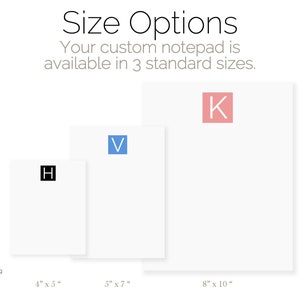 Personalized Monogram Notepad | Custom Notepads | Monogram Square Monogram Desk Pad | Initial ...