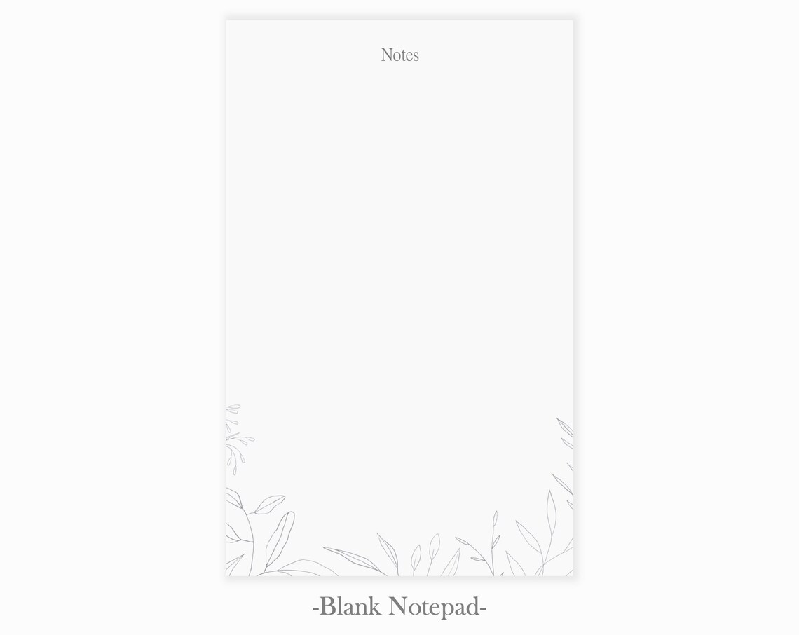Modern Floral Blank Notes Notepad Magnetic Notepad Teacher | Etsy