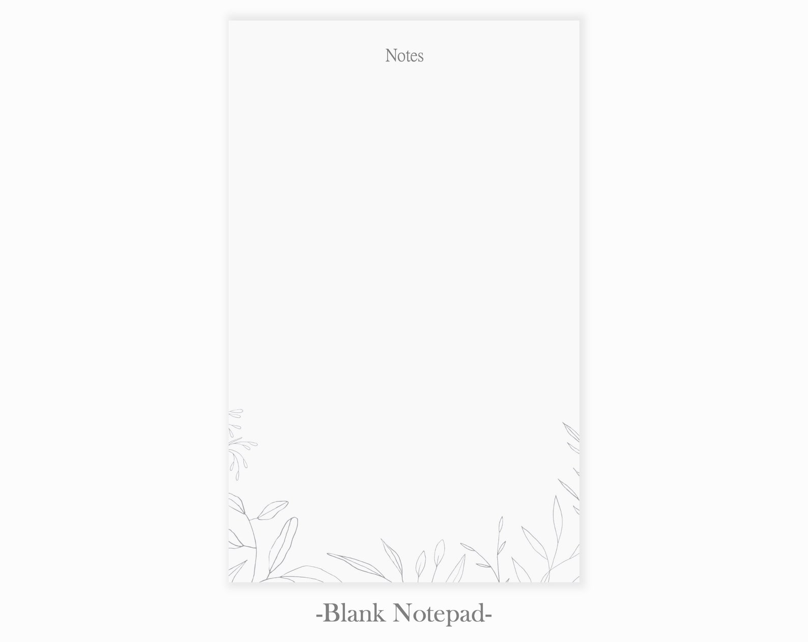 Modern Floral Blank Notes Notepad | Magnetic Notepad | Teacher Notepad ...